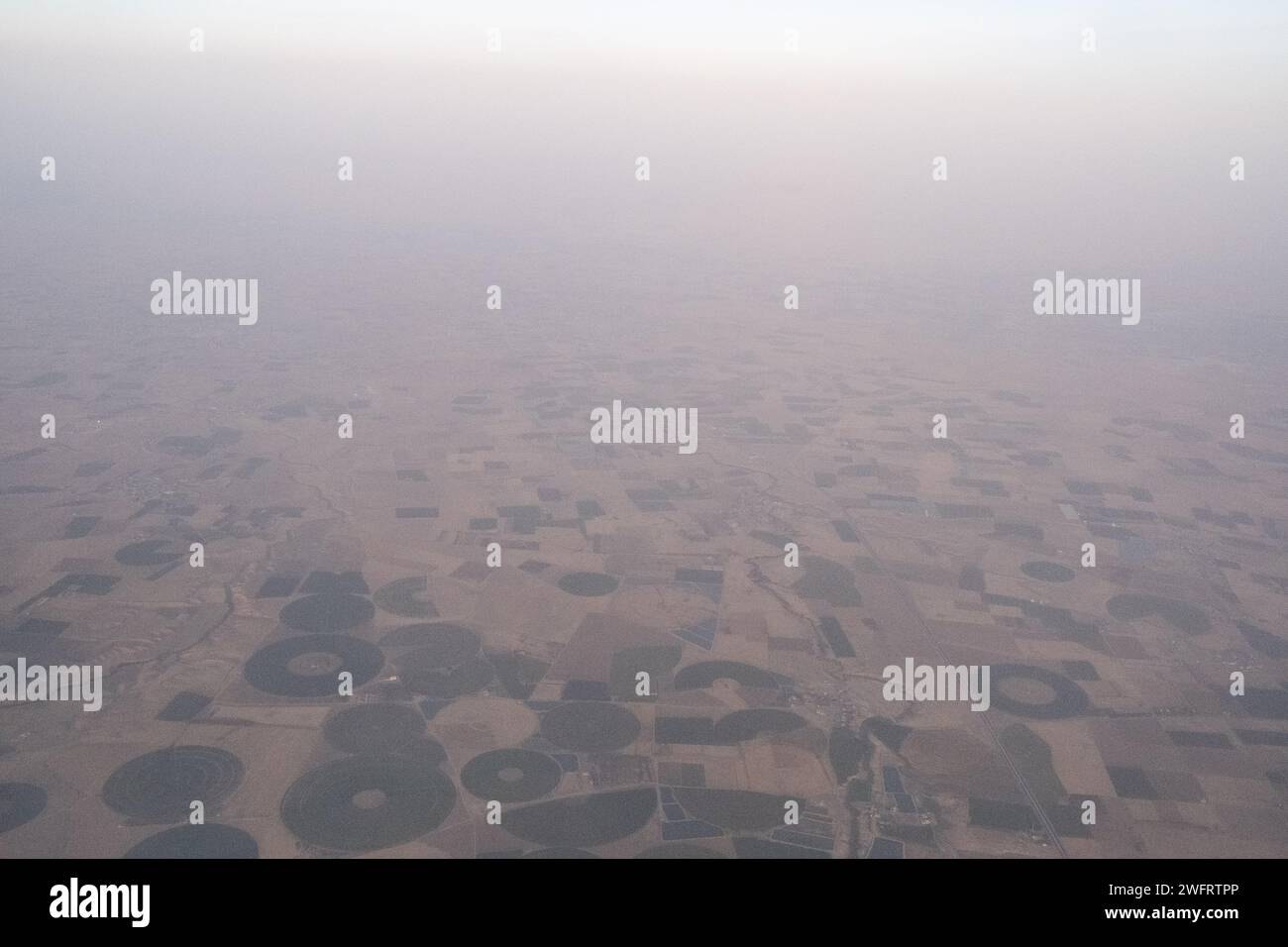 Iraq, Baghdad on 2022-10-15. Aerial photograph of an Iraqi landscape ...