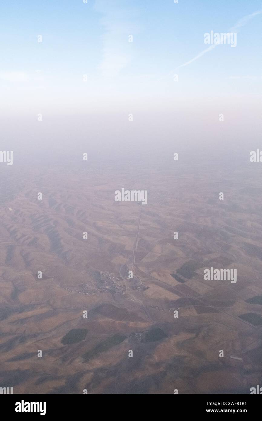 Iraq, Baghdad on 2022-10-15. Aerial photograph of an Iraqi landscape ...