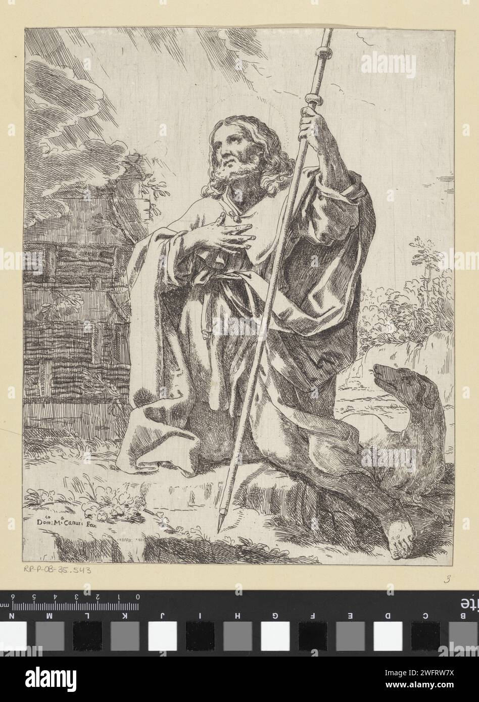 Saint Rochus, Domenico Maria Canuti, 1630 - 1684 print Saint Rochus is ...