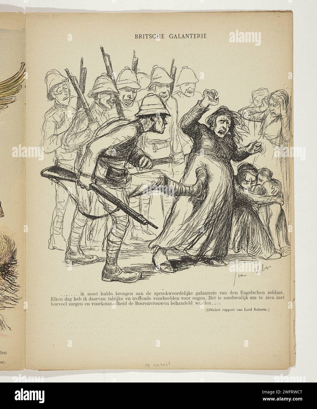 British soldier kicks farmers' wife, Anonymous, Jean Veber, 1901 ...