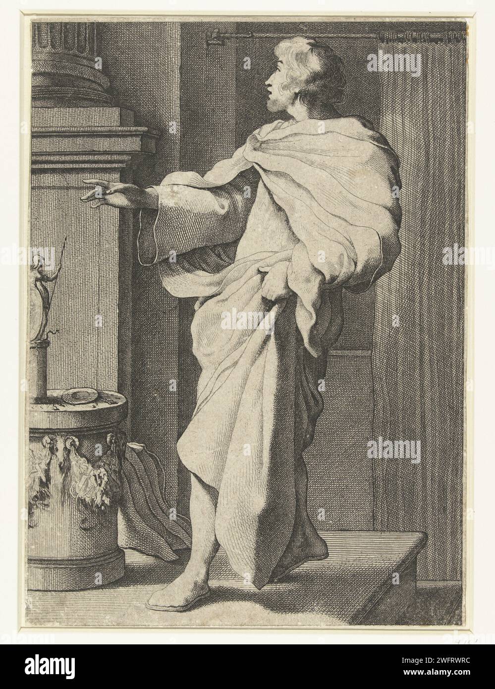 Cleobulus van Lindus, 1616 print A man dressed in a long cloak, in full ...