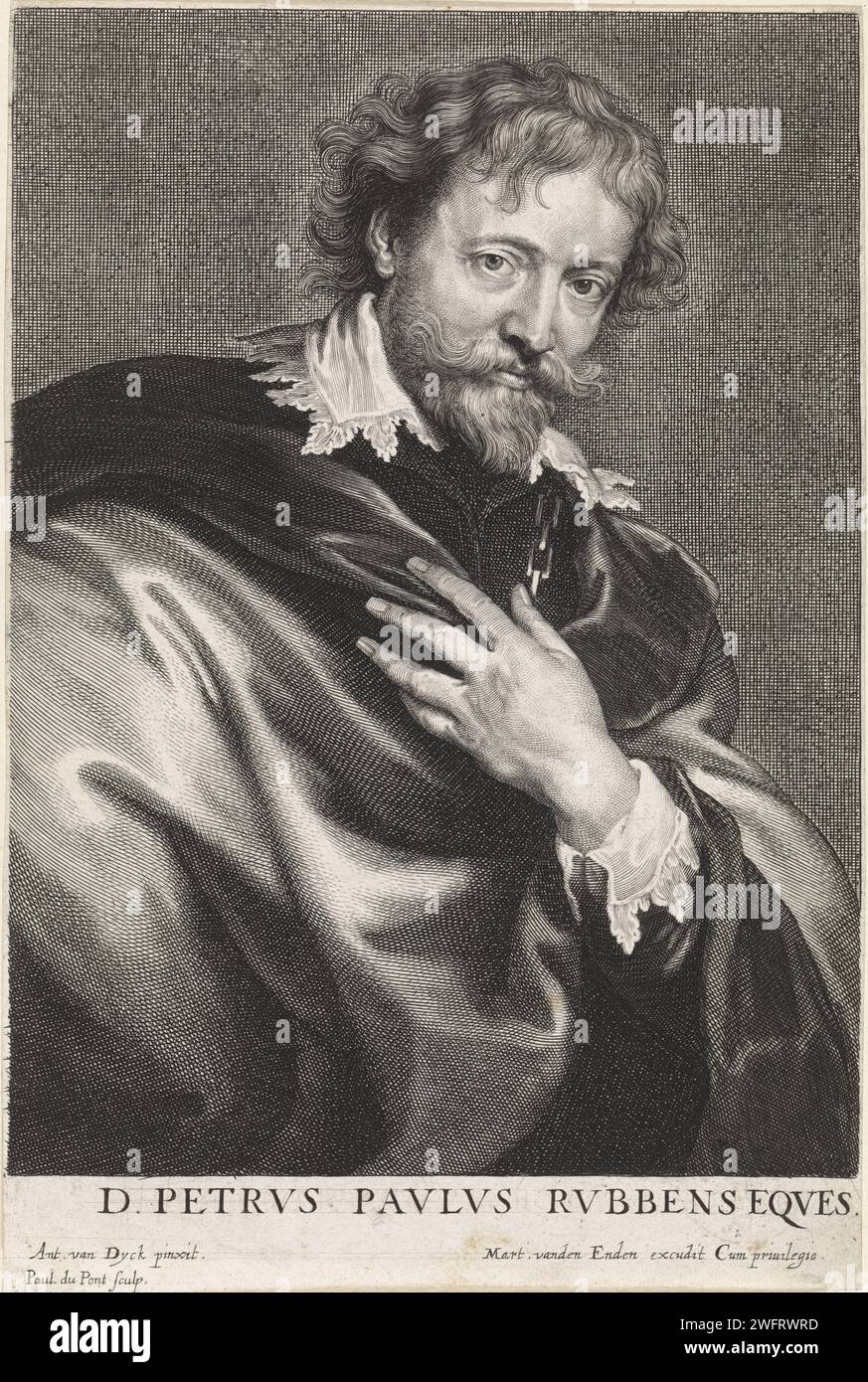 Portrait of the painter Peter Paul Rubens, Paulus Pontius, after ...