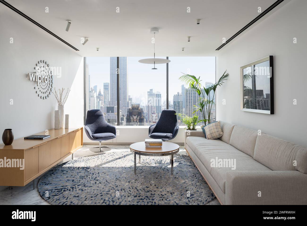 Wipro logo at their NYC office. Wipro Ltd. is a leading technology ...