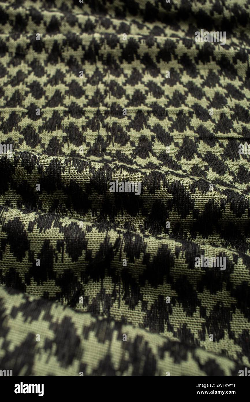 Keffieh scarf. The texture of the cotton traditional symbolic arabian ...