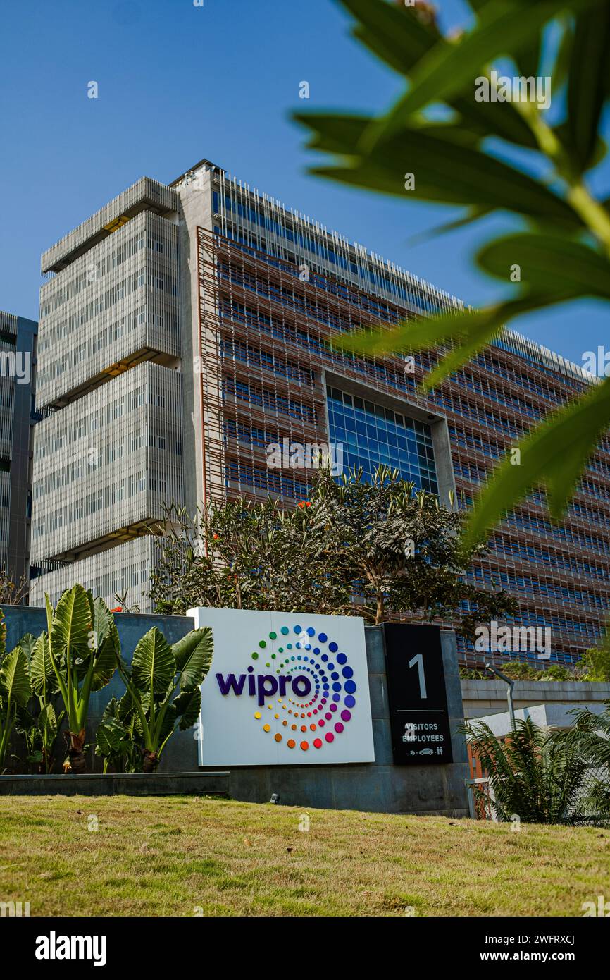 Wipro logo at their office. Wipro Ltd. is a leading technology services ...