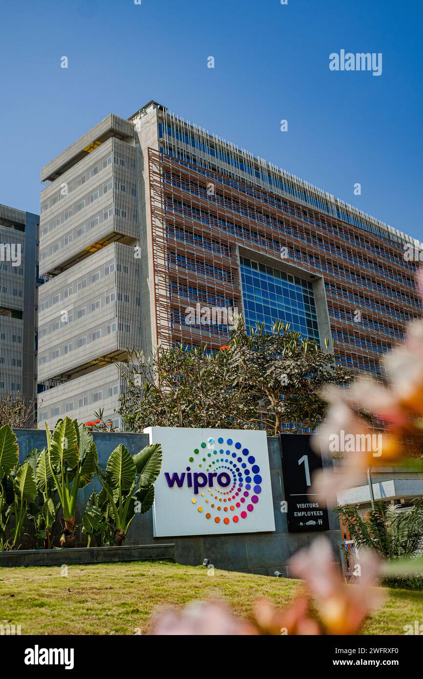 Wipro logo at their office. Wipro Ltd. is a leading technology services and consulting company ...