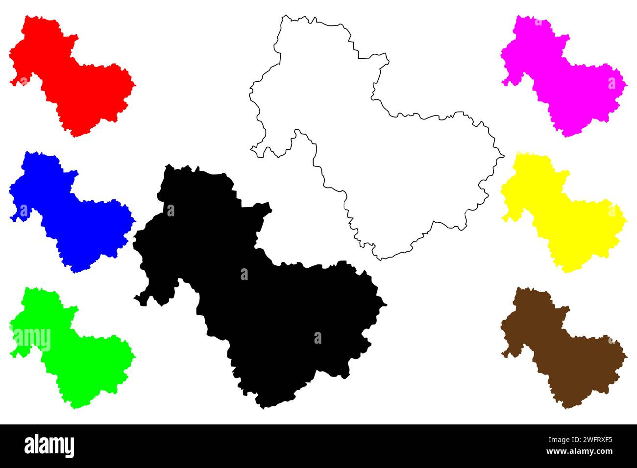 Qingyuan vector outline map hi-res stock photography and images - Alamy