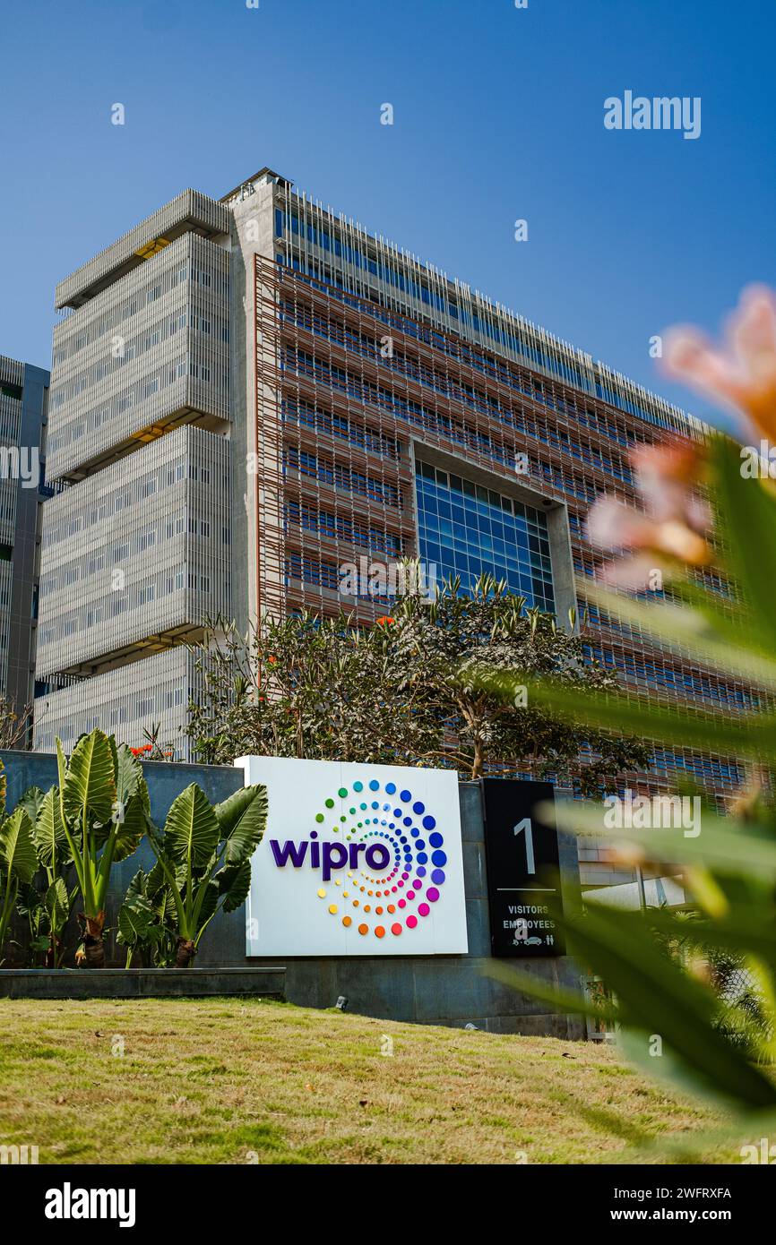 Wipro logo at their office. Wipro Ltd. is a leading technology services ...