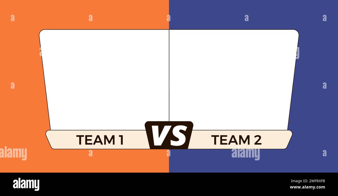 Versus comparison blank. Vs poster. Battle cover with emblem and empty ...