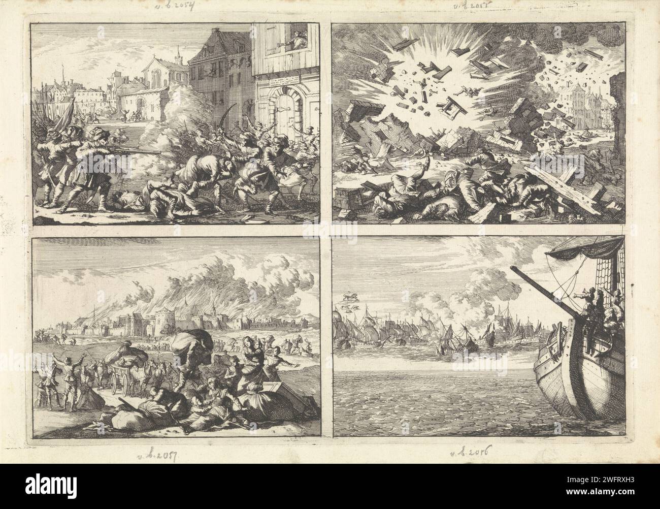 Soldiers fight against Catholic students during a riot in Krakow, 1647 ...