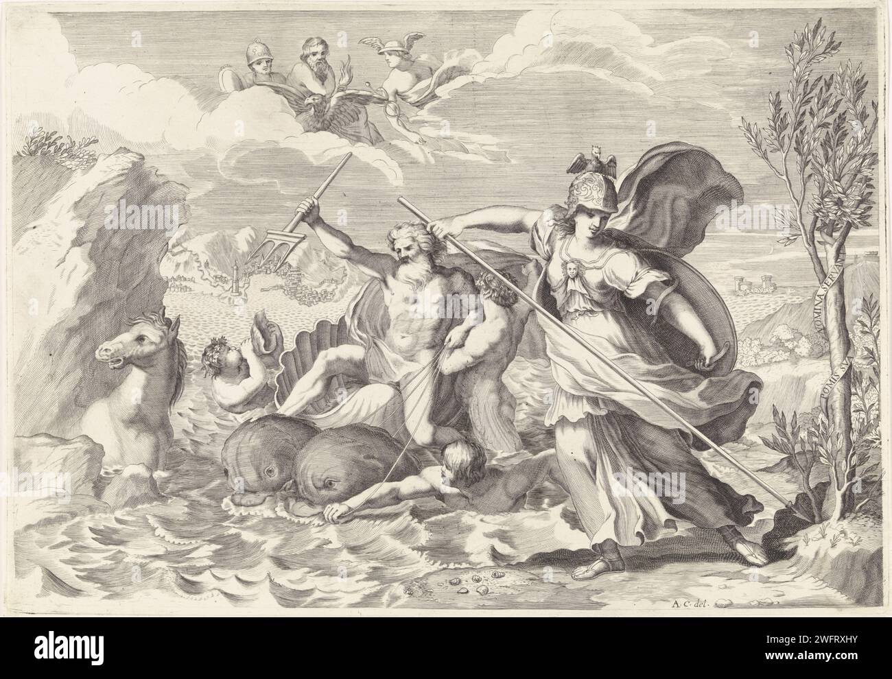 Measure between Minerva and Neptunus, Michel Natalis, After Annibale ...