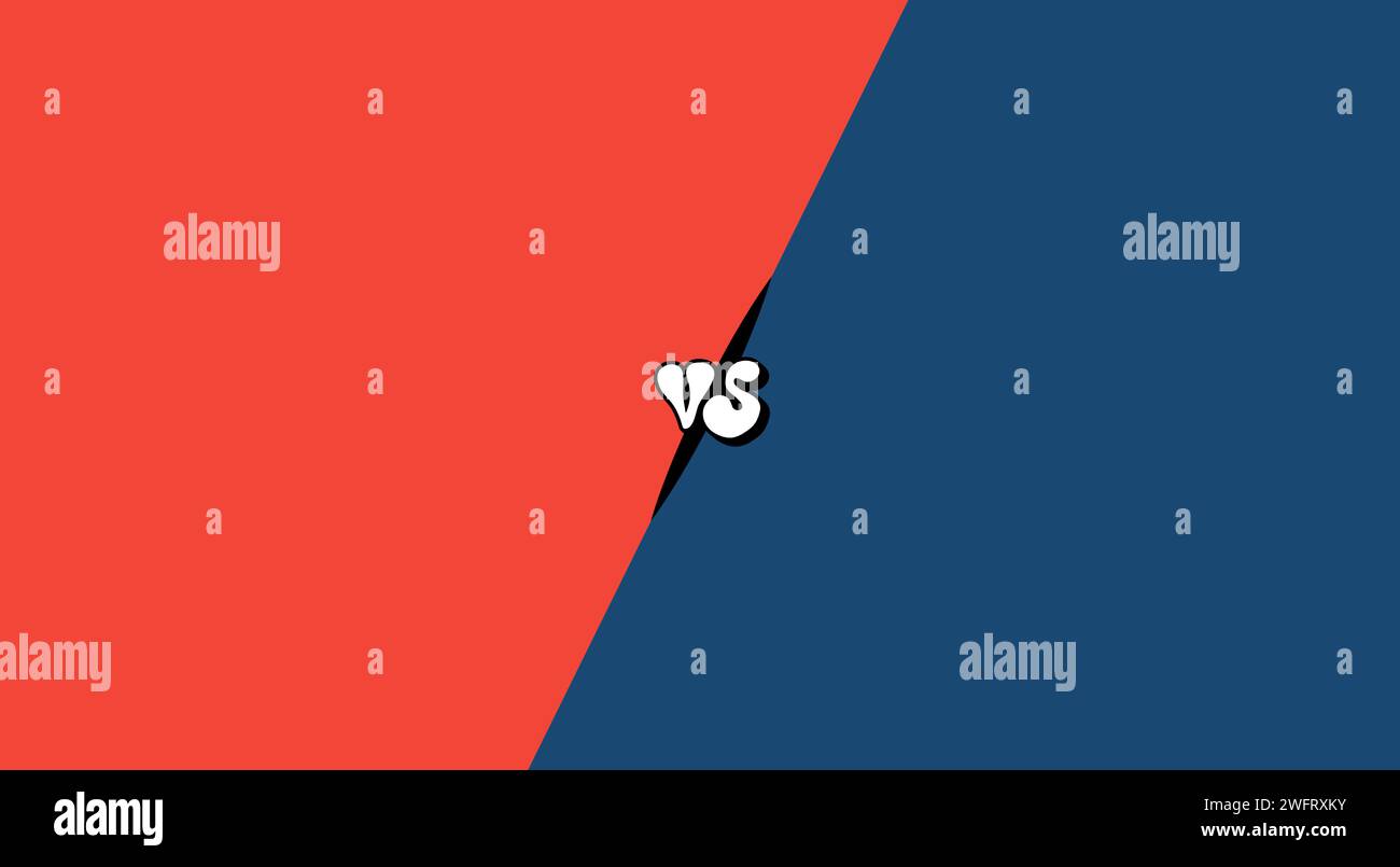 Versus comparison blank. Vs poster with emblem and empty banner for ...