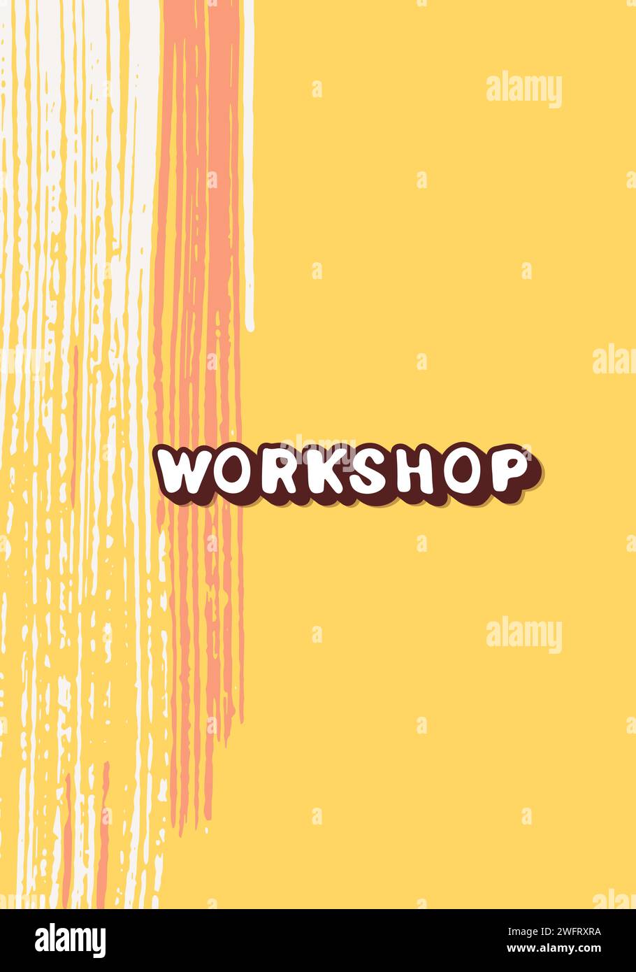 Workshop handwritten lettering banner. Template for educational event ...