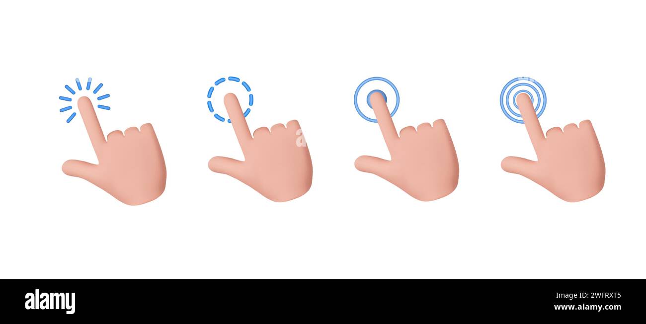 3D hand pointing icon design Stock Vector Image & Art - Alamy