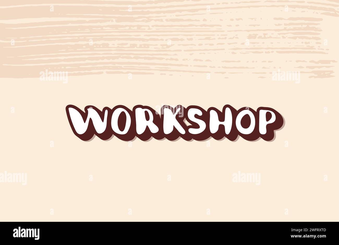 Workshop handwritten lettering banner. Template for educational event ...