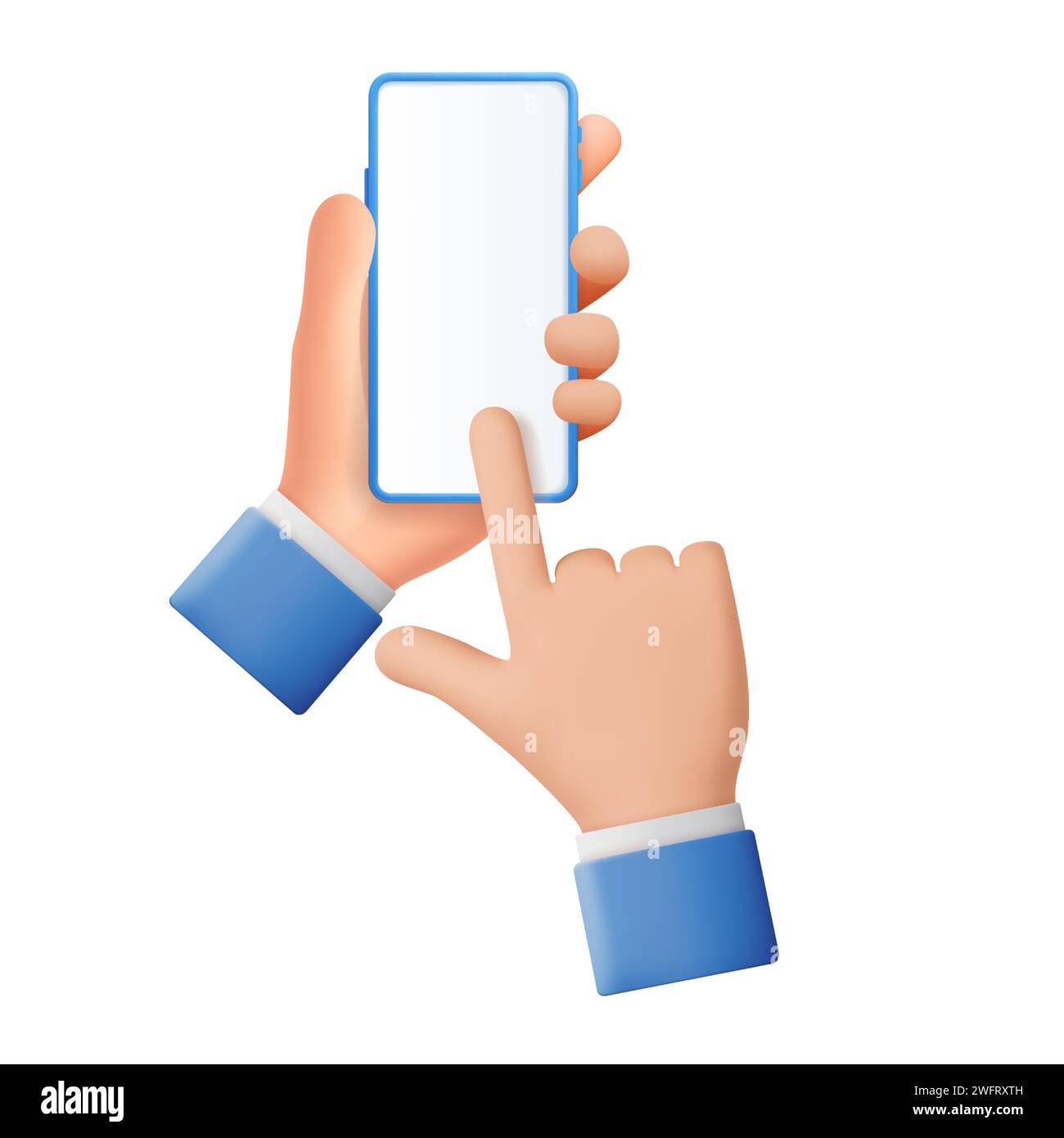 Mobile phone hands blank screen Stock Vector Images - Alamy