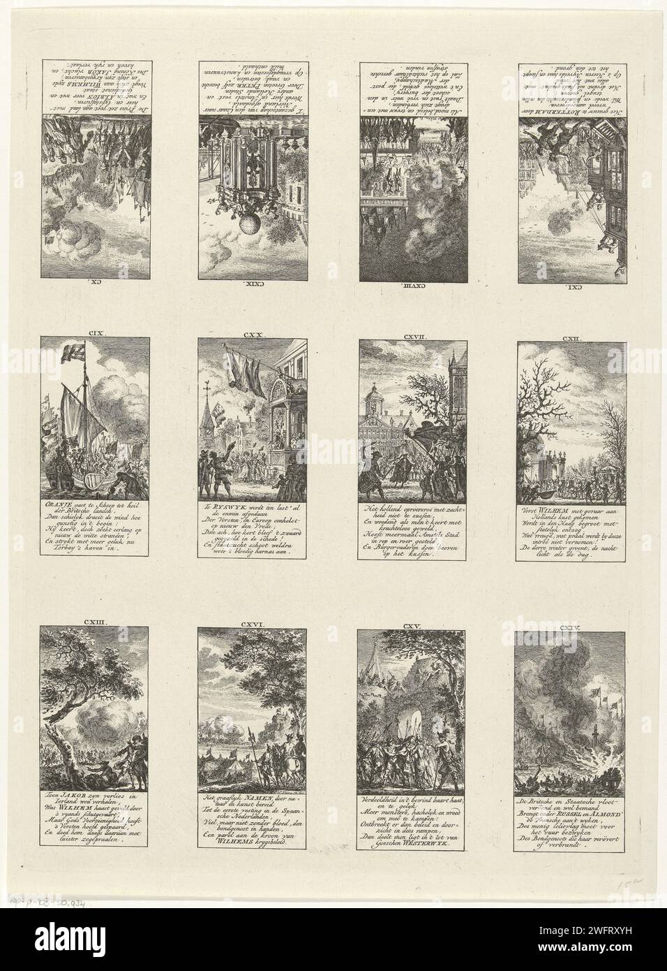 Twelve episodes from national history, Simon Fokke, 1722 - 1784 print ...