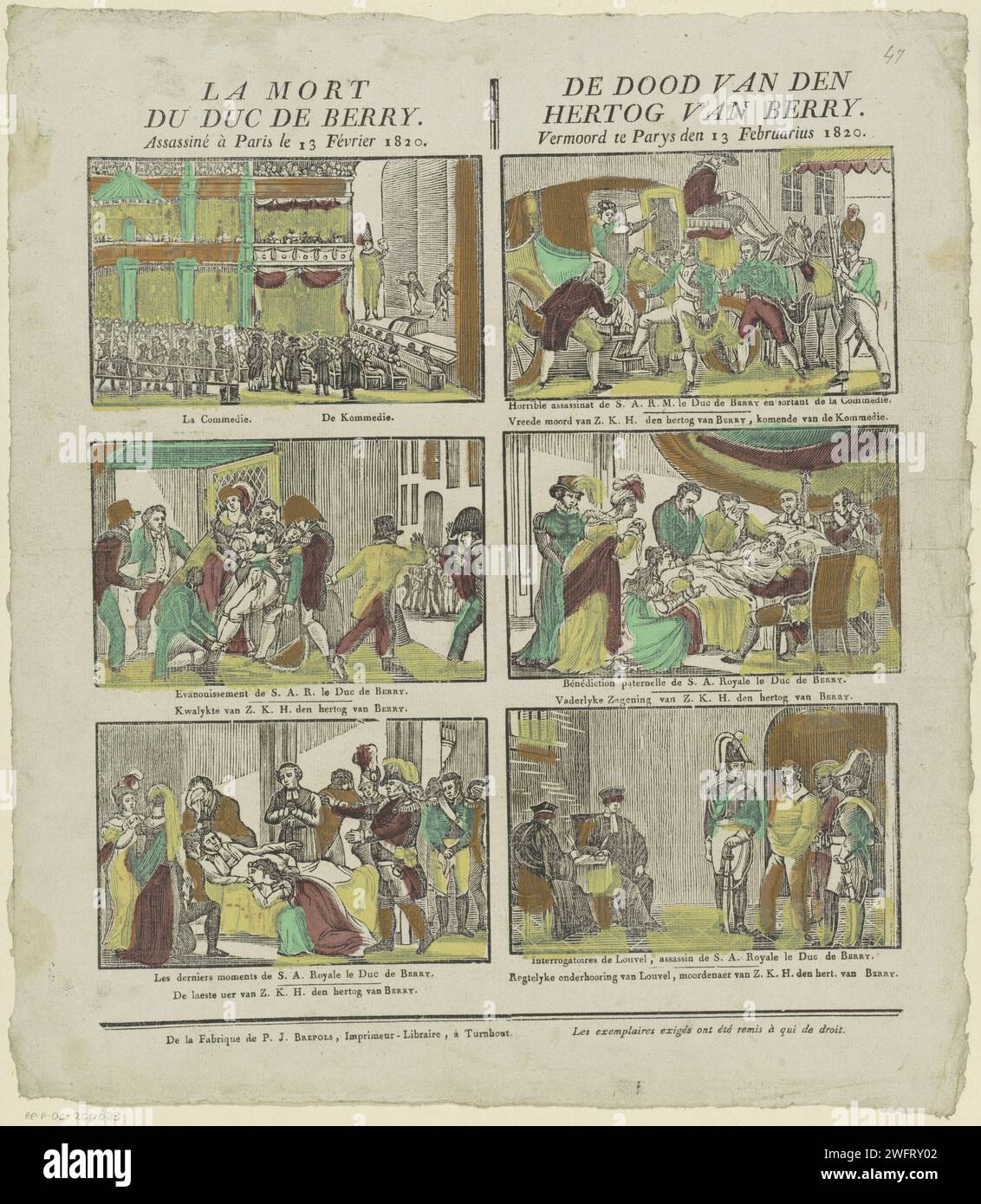 Death / Duke of Berry. / Murdered in Paris on February 13, 1820 / DE ...