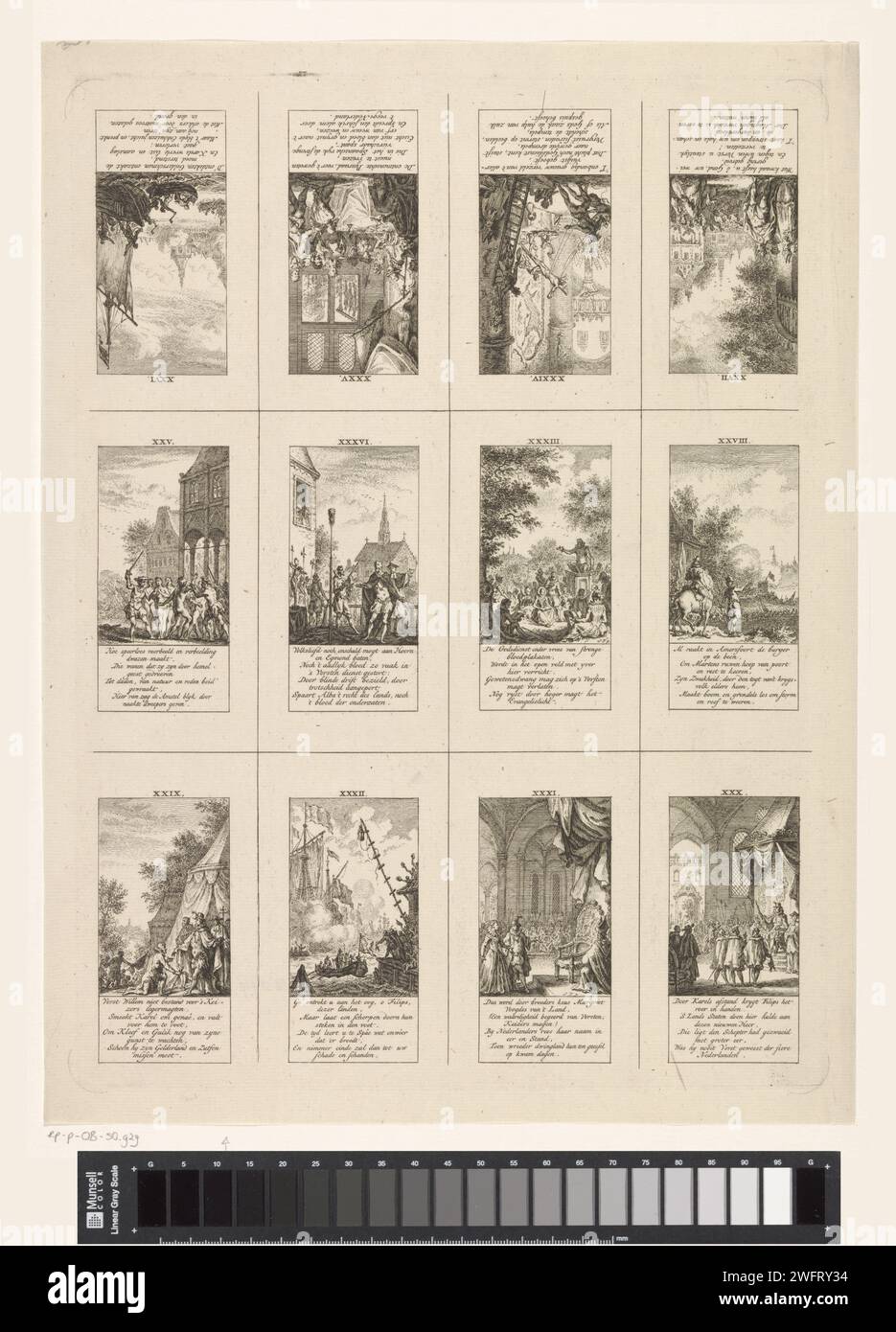 Twelve episodes from national history, Simon Fokke, 1722 - 1784 print ...