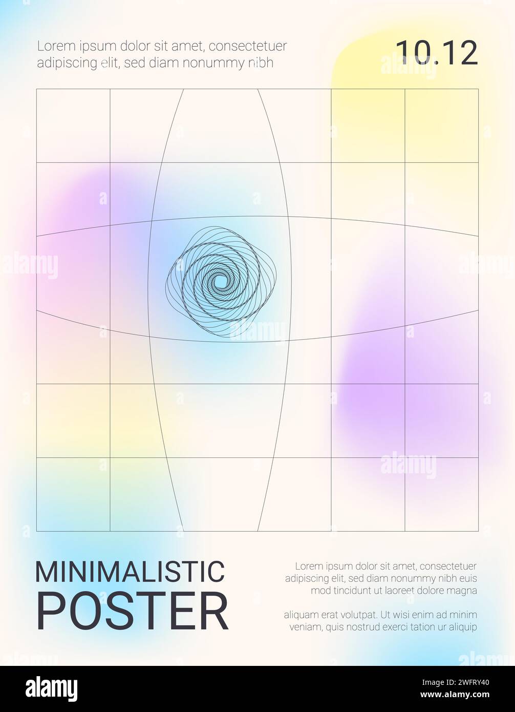 Abstract modern banner template with gradient splash. Poster ...