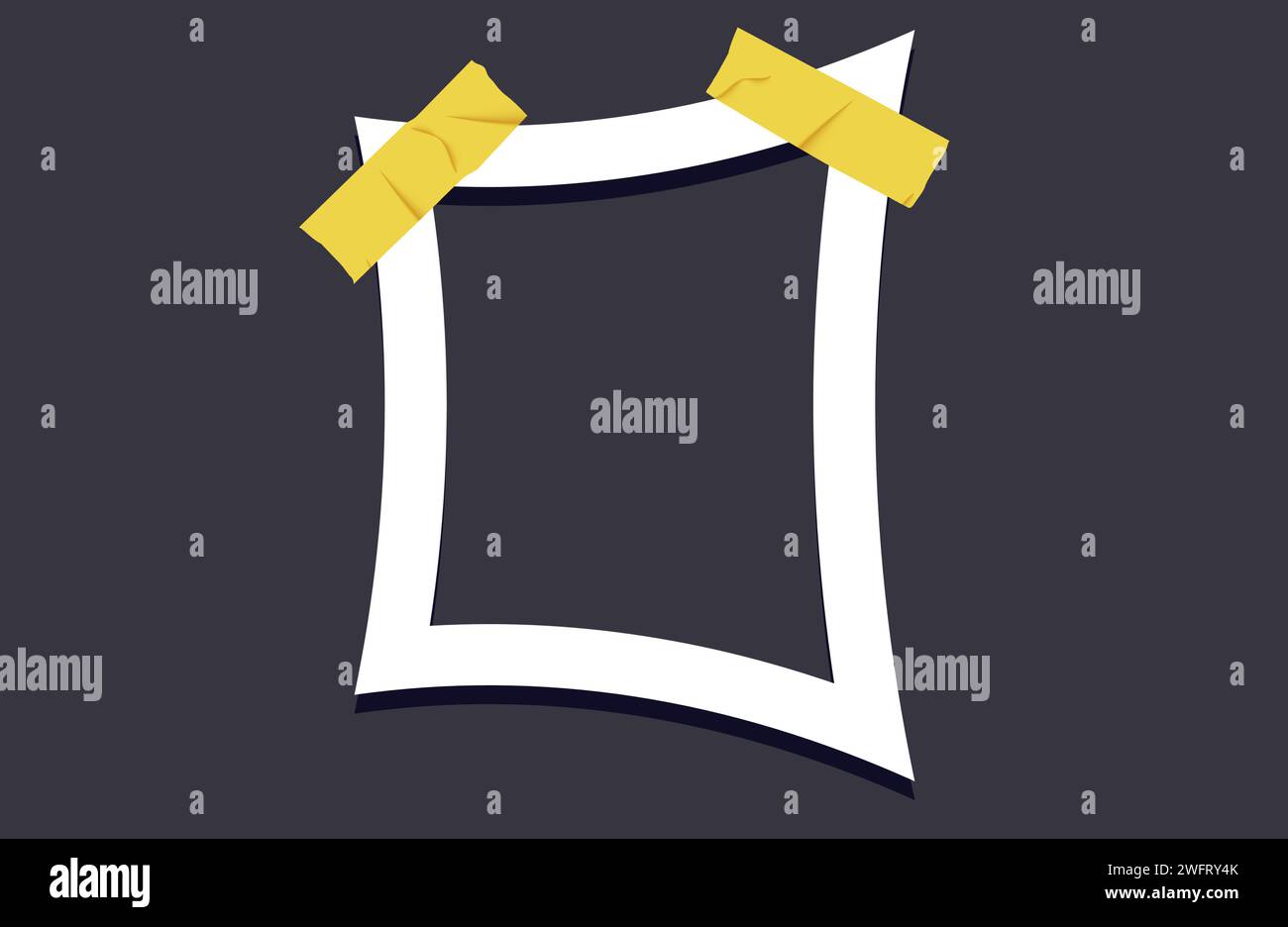 Picture frames taped. Photo border with scotch. Vector illustration ...