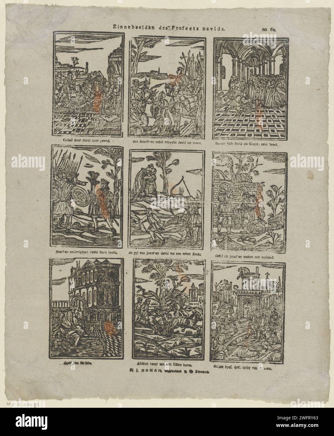 Symptoms des Prophets Davids, 1806 - 1830 print Leaf with 9 ...