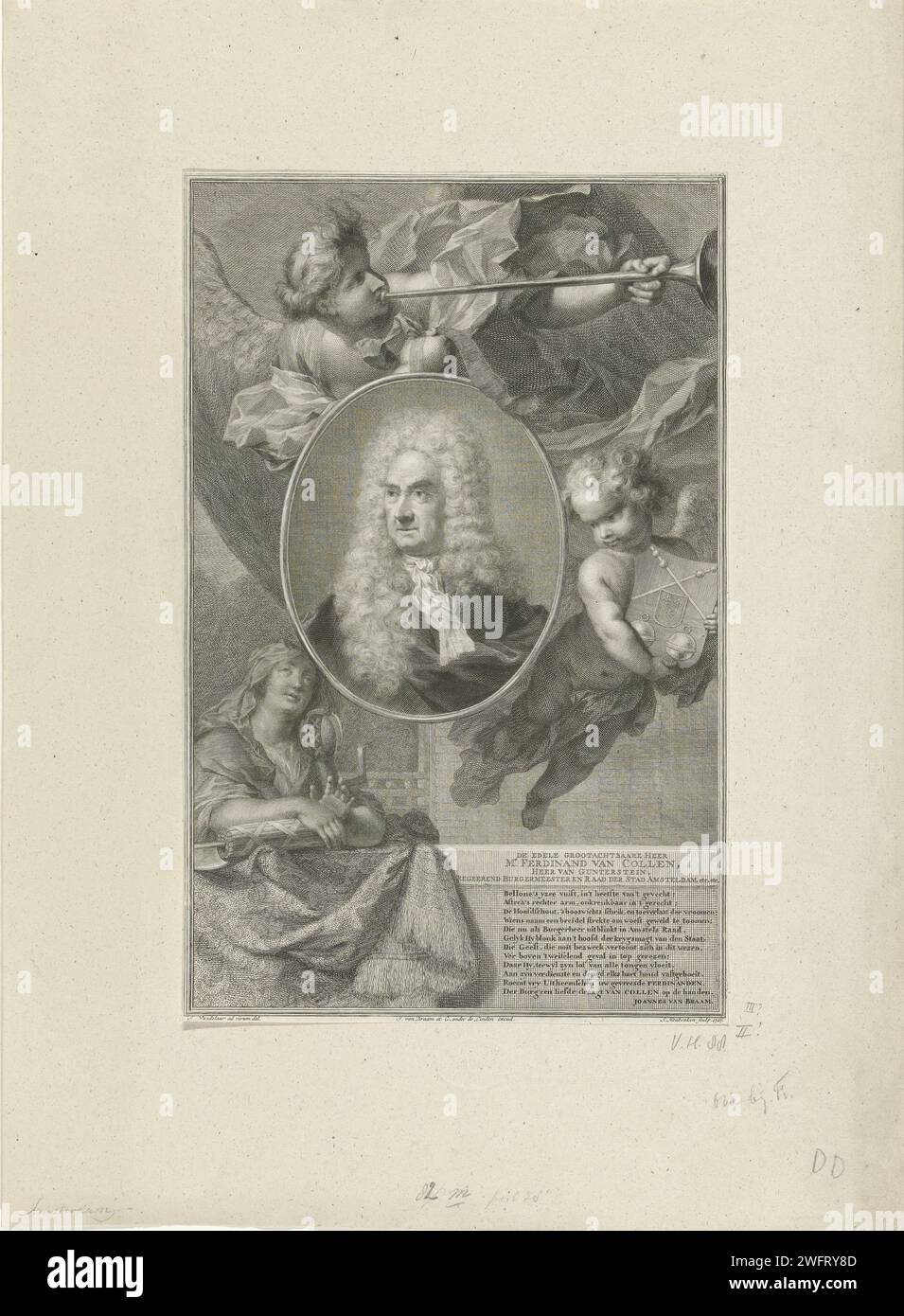Portrait of Ferdinand van Collen, Jacob Houbraken, After Jan Wandelaar ...