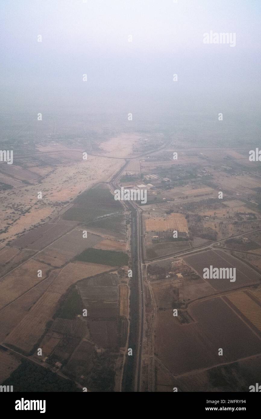 Iraq, Baghdad on 2022-10-15. Aerial photograph of an Iraqi landscape ...