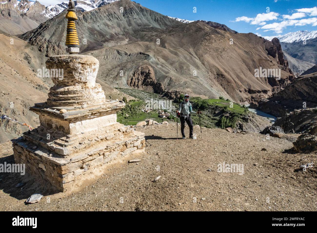 Trekking to Phugtal (Phuktal) Monastery, Zanskar, Ladakh, India Stock ...