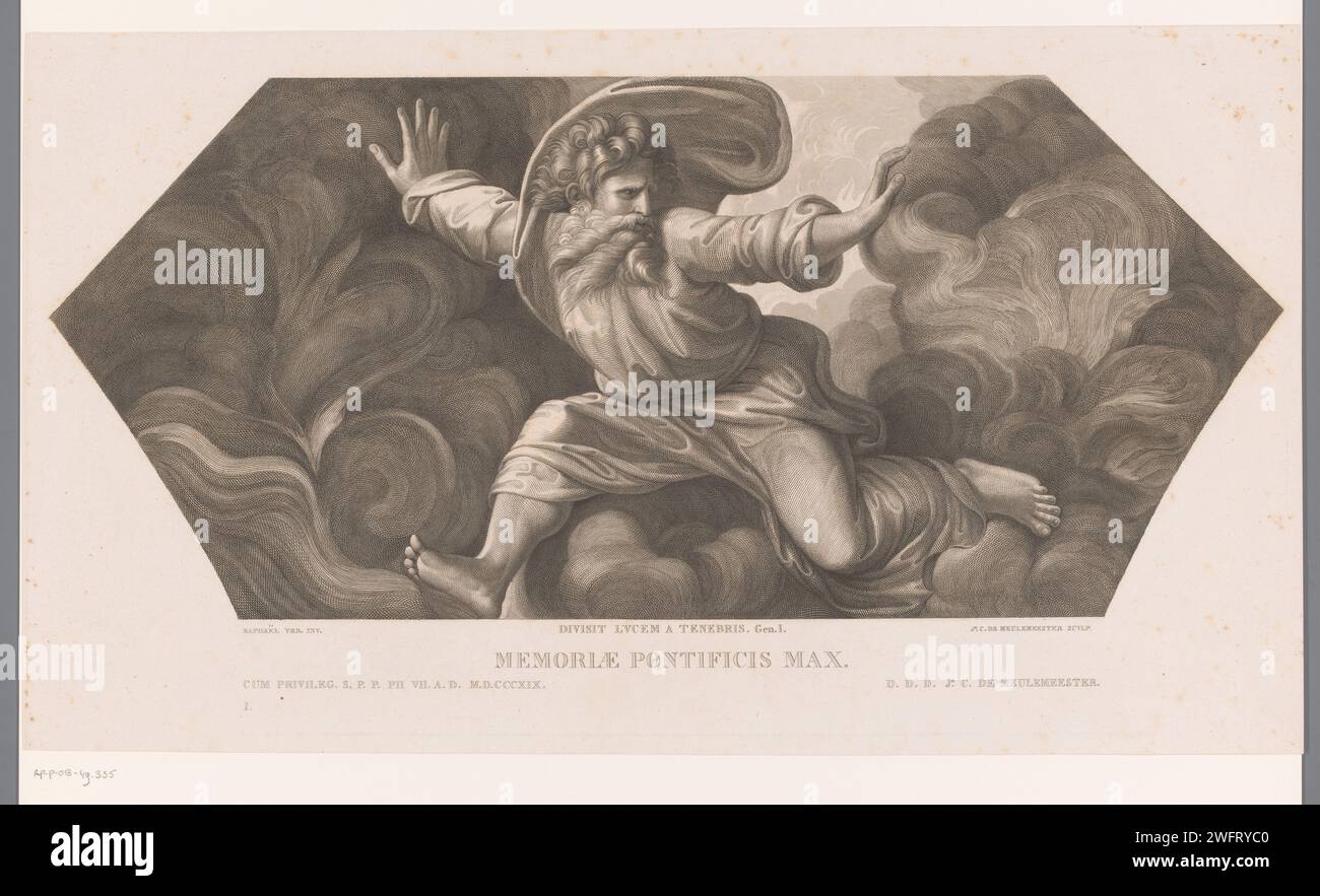 God separates the light from darkness, Joseph Karel de Meulemeester ...