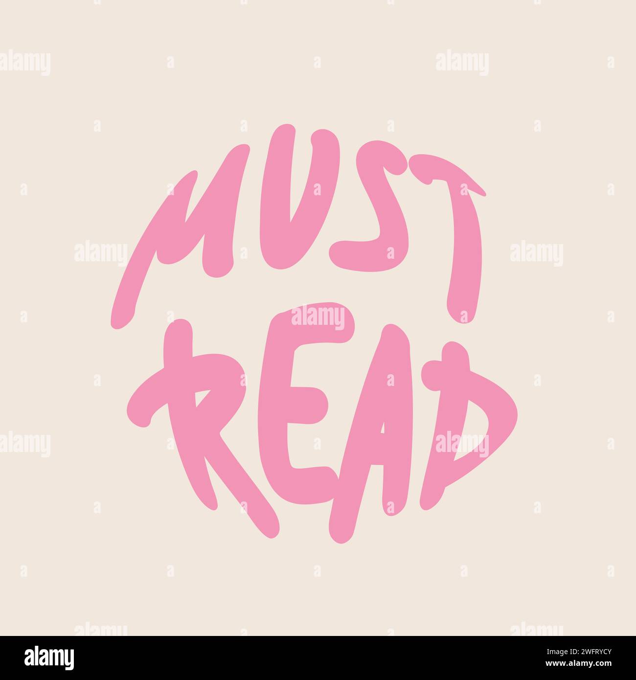Must read lettering in circle shape. Motivated hand drawn text in retro ...