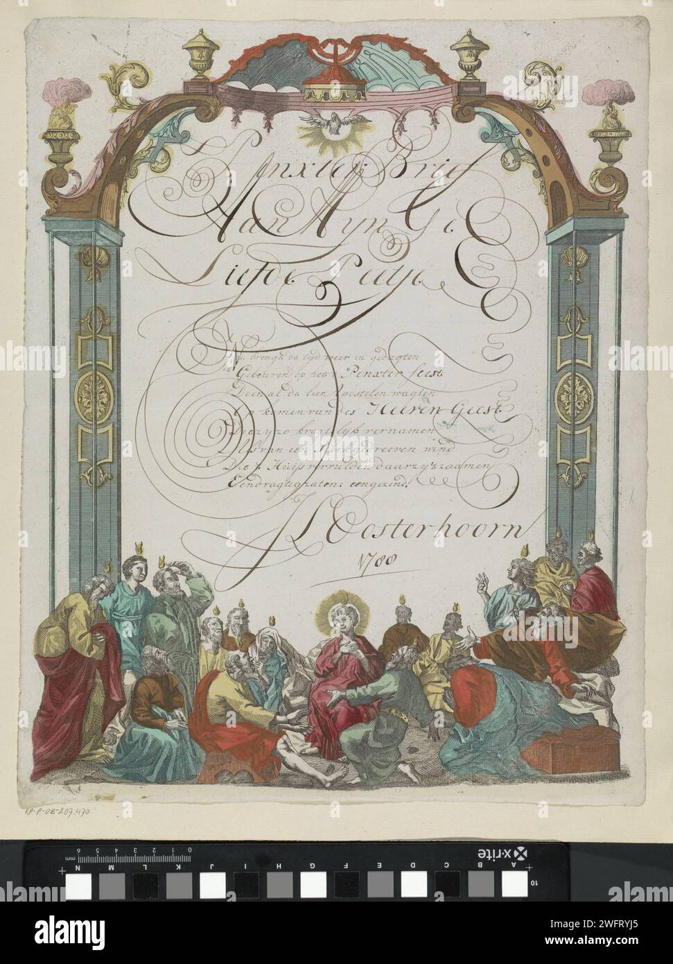Wish letter with the descendant of the Holy Spirit, 1788 print Wish ...