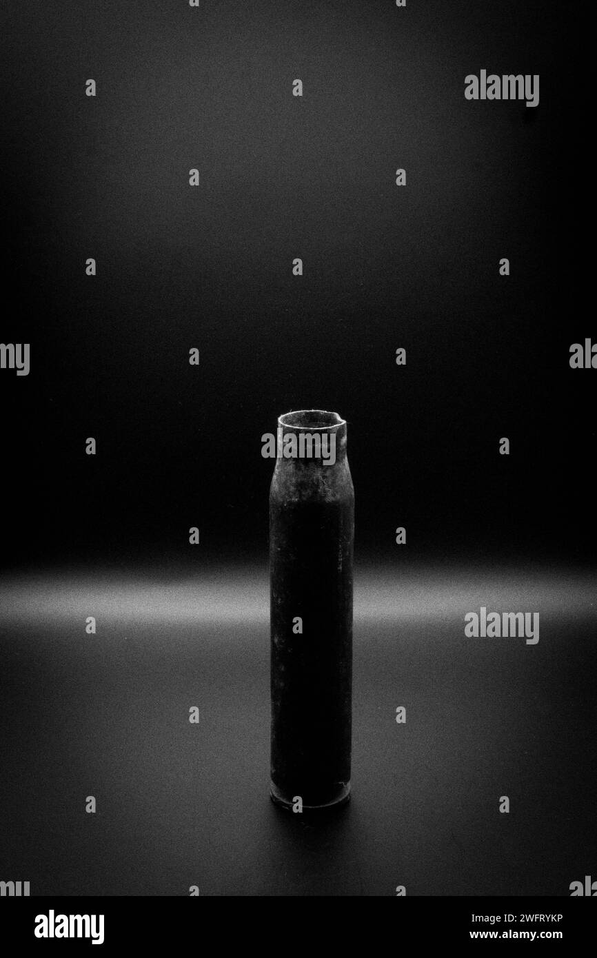Bullet casing, still life photography, Studio shot, France Stock Photo ...
