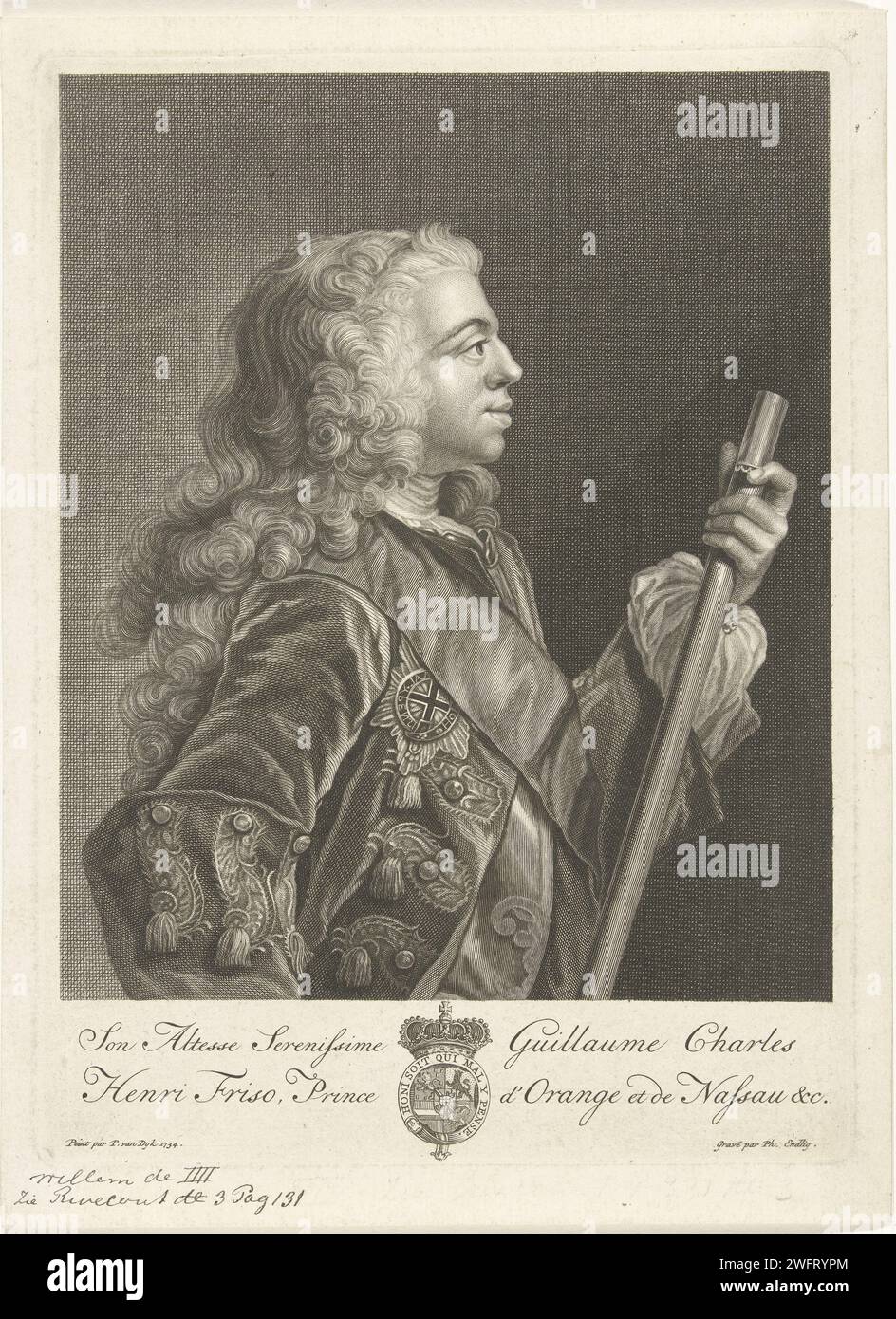 Portrait of Willem Karel Hendrik Friso van Oranje -Nassau, 1734 - 1747 ...