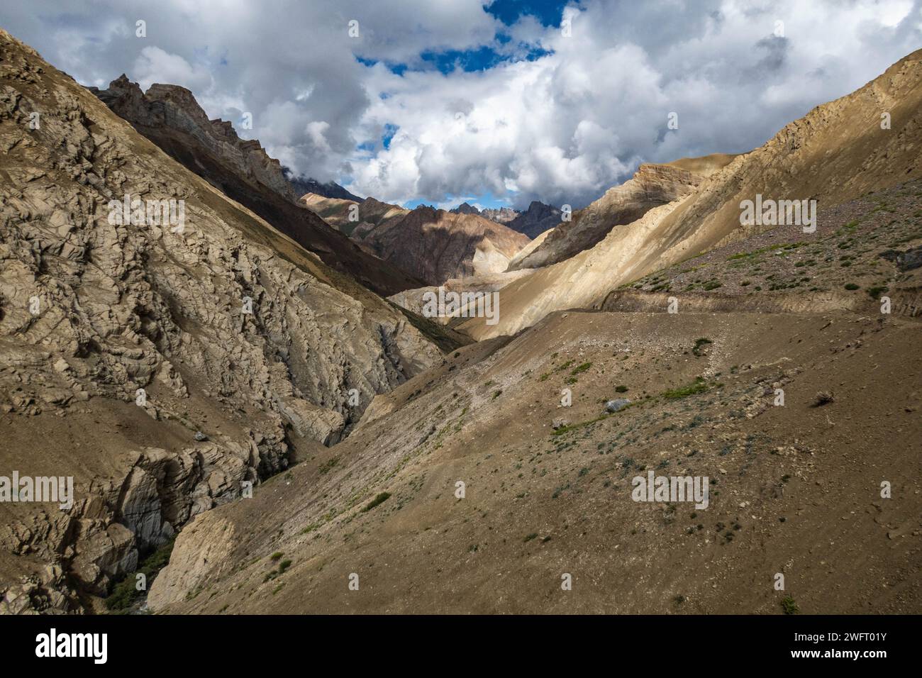 High desert scenery trekking to Zanskar, Ladakh, India Stock Photo - Alamy