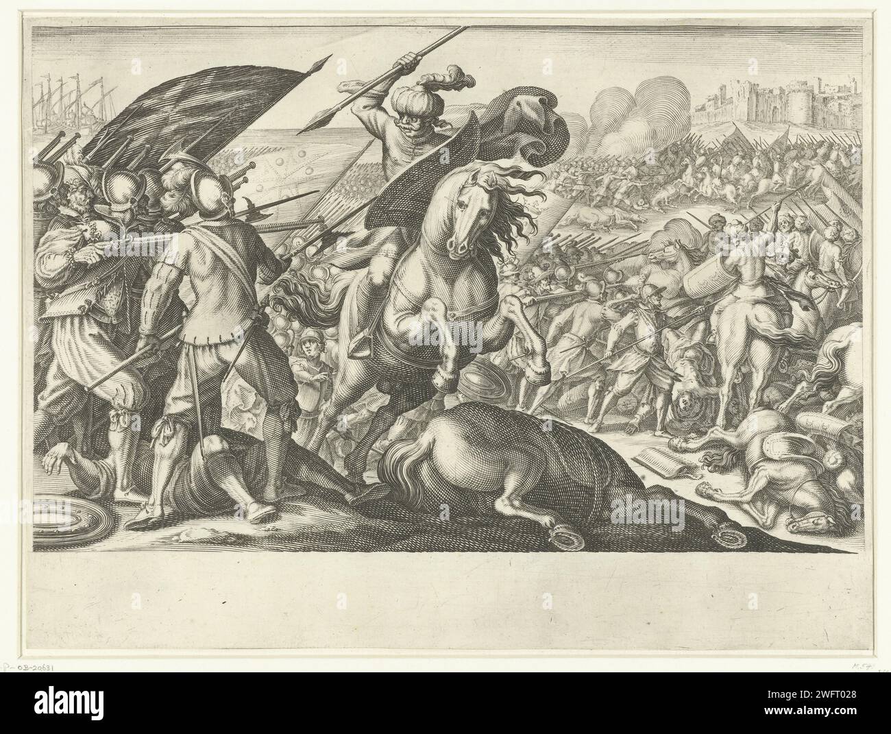 The troops of Ferdinando I de 'Medici win the fight against the Turkish ...