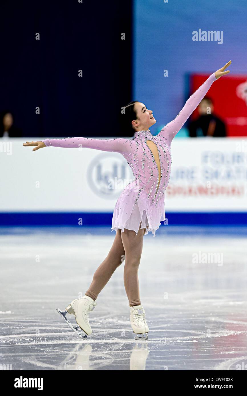 Elyce LIN-GRACEY (USA), during Women Short Program, at the ISU Four ...