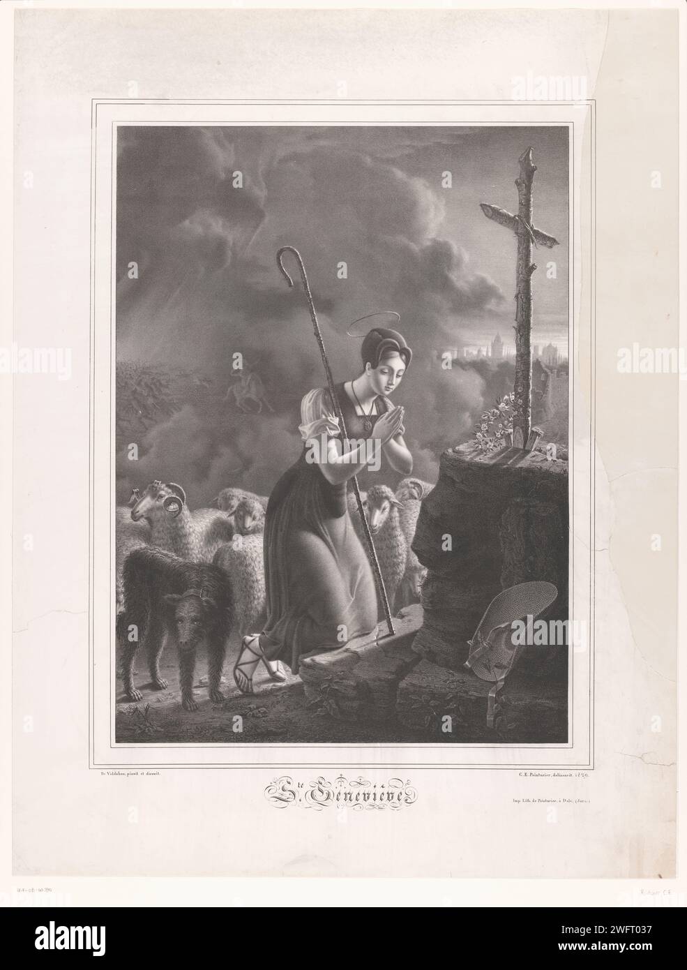 Holy Genoveva van Paris as Herderin, Etienne Charles Pointurier, After ...