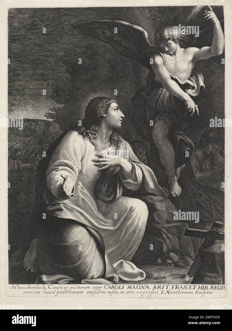 Christ in the Hof van Olijven, Lucas Vorsterman (I), After Annibale ...