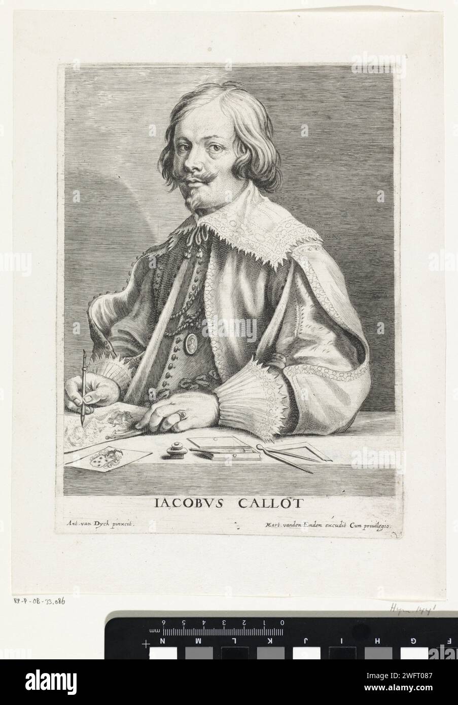 Portrait of Jacques Callot, Lucas Vorsterman (I), After Anthony Van ...