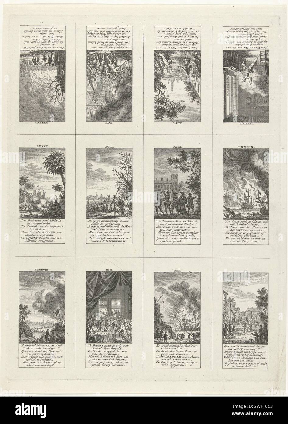 Twelve episodes from national history, Simon Fokke, 1722 - 1784 print ...