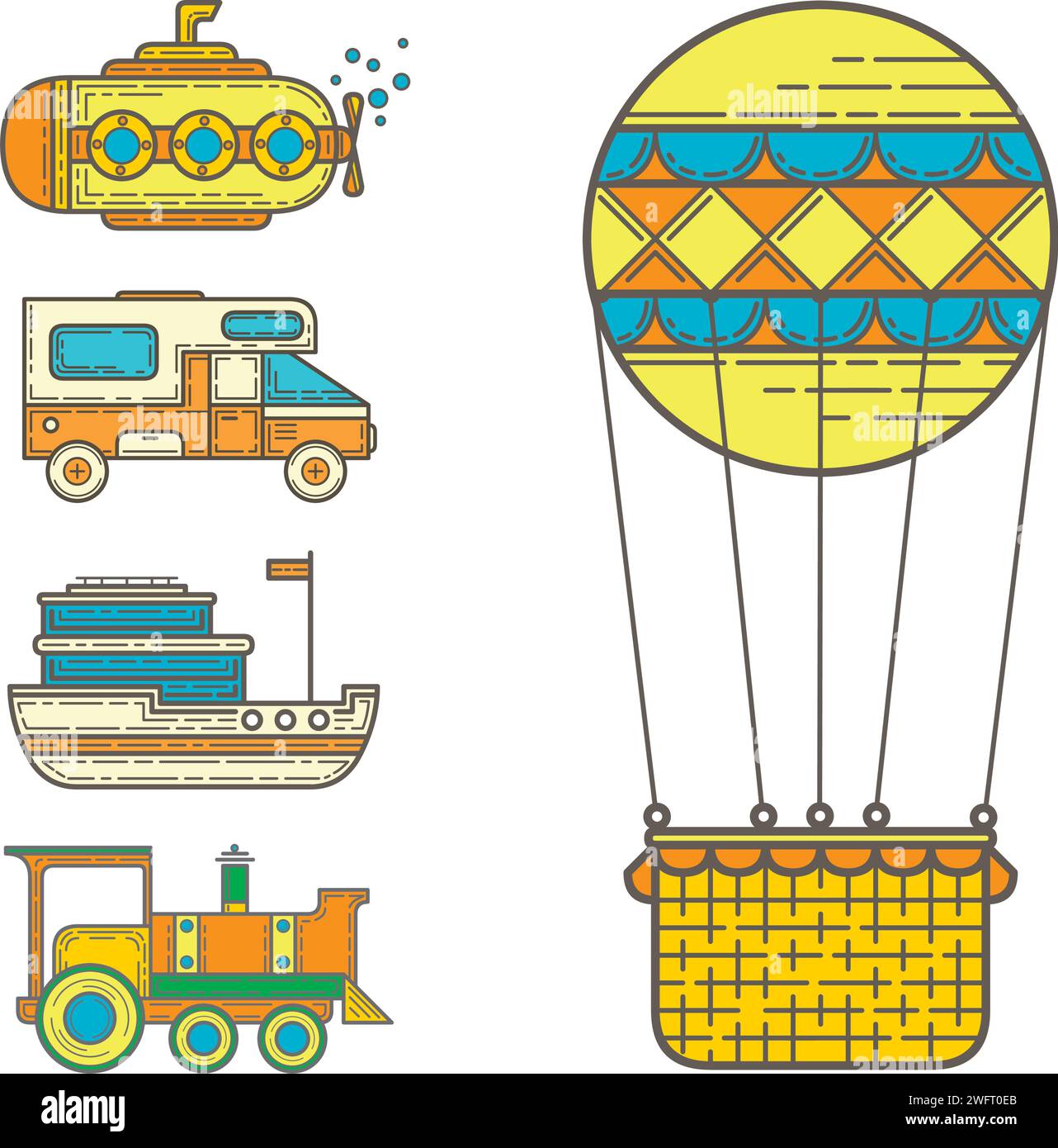 Beautiful truck vector illustration hi-res stock photography and images ...