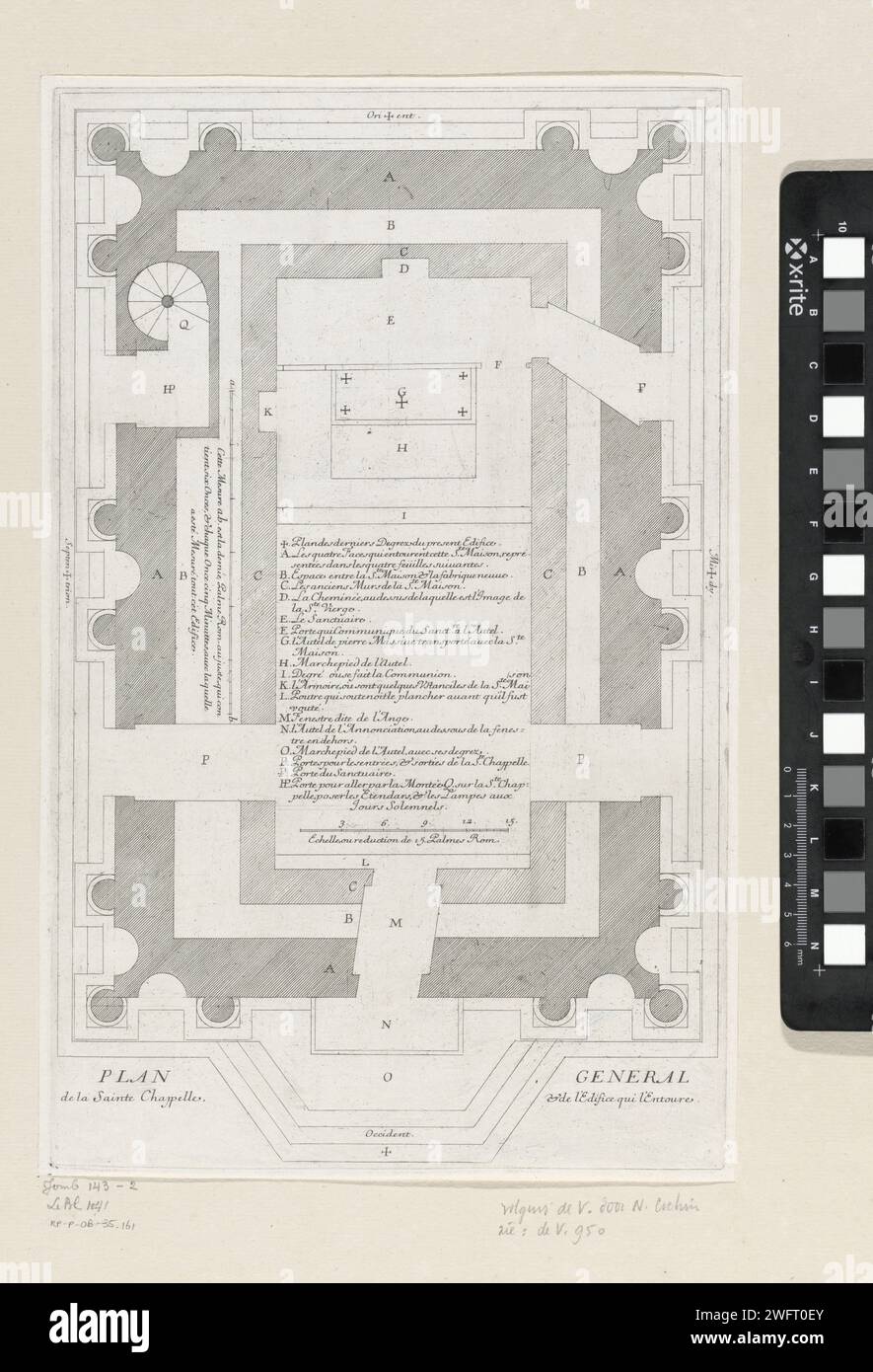 Map of the Basilica della Santa Casa in Loreto, Nicolas Cochin, 1649 ...