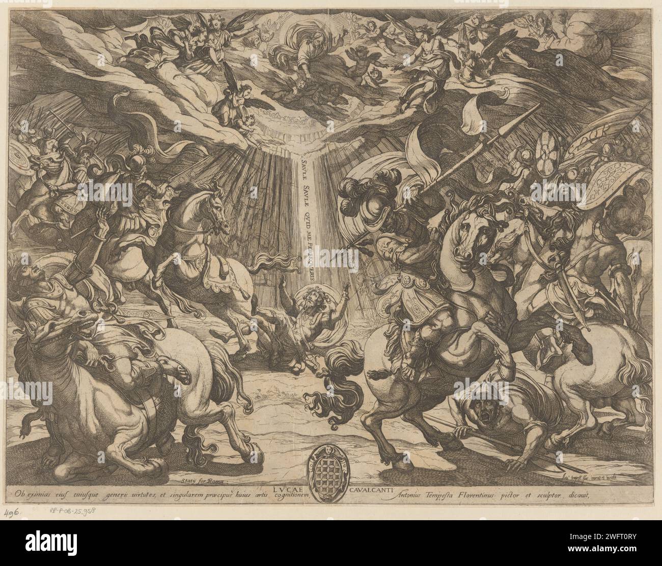 The conversion of Paulus, Antonio Tempesta, 1565 - 1630 print Paul ...