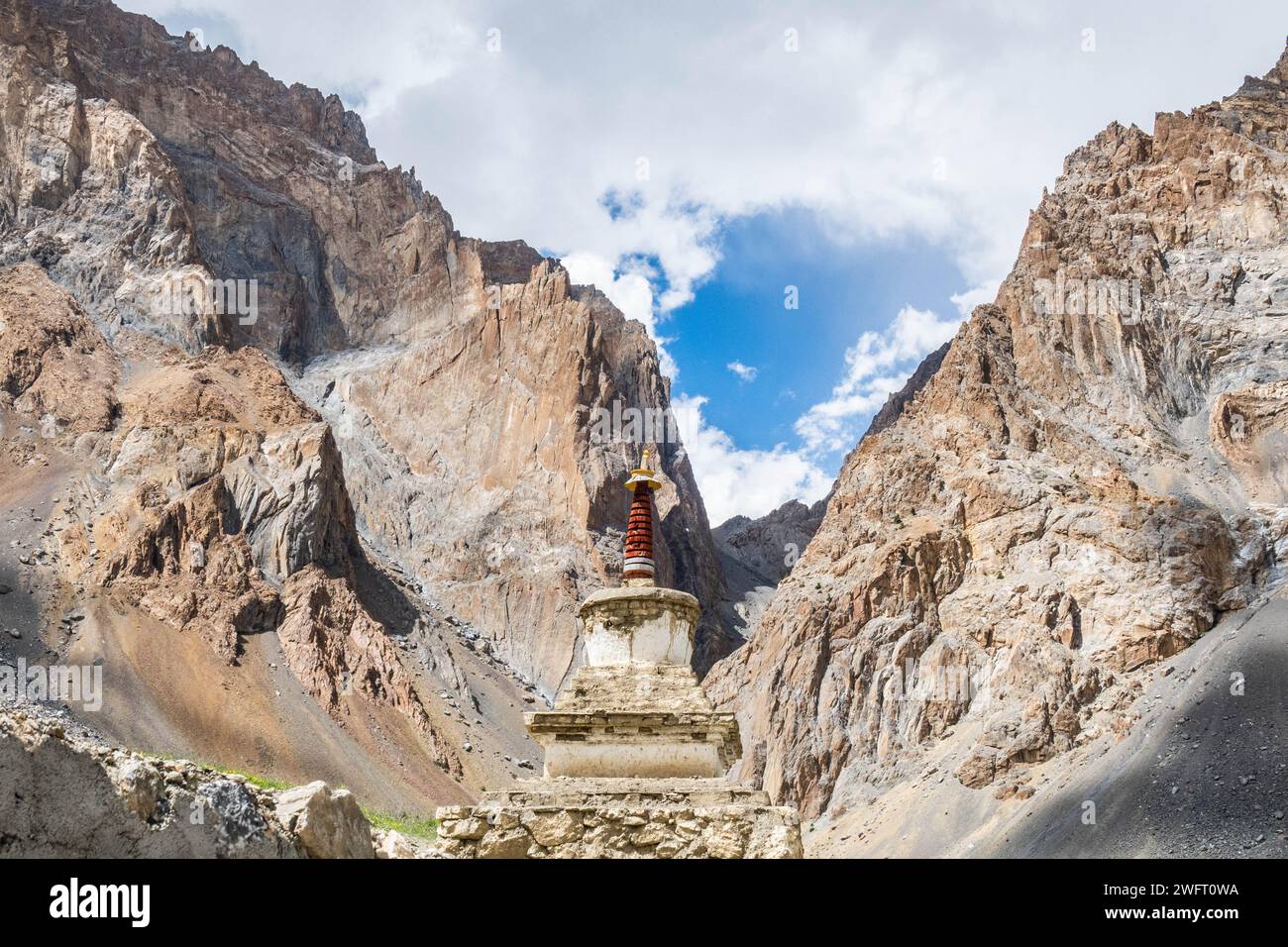 Trekking into the Lingshed Valley on the classic trans-Zanskar trek ...