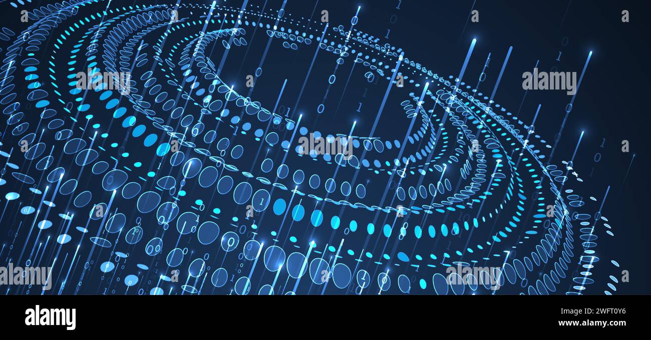 Big Data. Abstract digital futuristic wireframe vector illustration on technology background ...