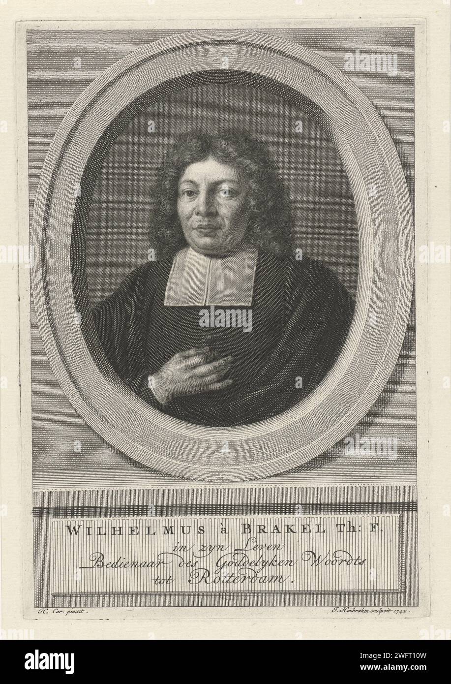 Portrait of Willem van Brakel, Jacob Houbraken, After H. Car, 1742 ...
