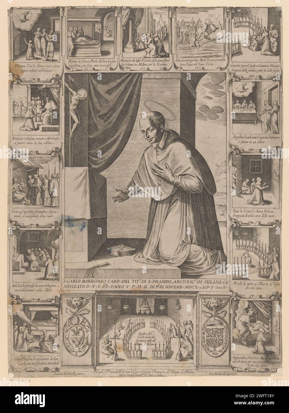 Life of Cardinal Carlo Borromeo, Anonymous, After Francesco Vanni, c ...