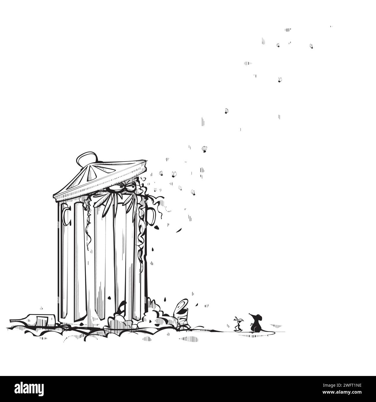 Mysterious creature lurking in a trash can Stock Vector Image & Art - Alamy Mysterious creature lurking in a trash can Stock Vector Image & Art - Alamy