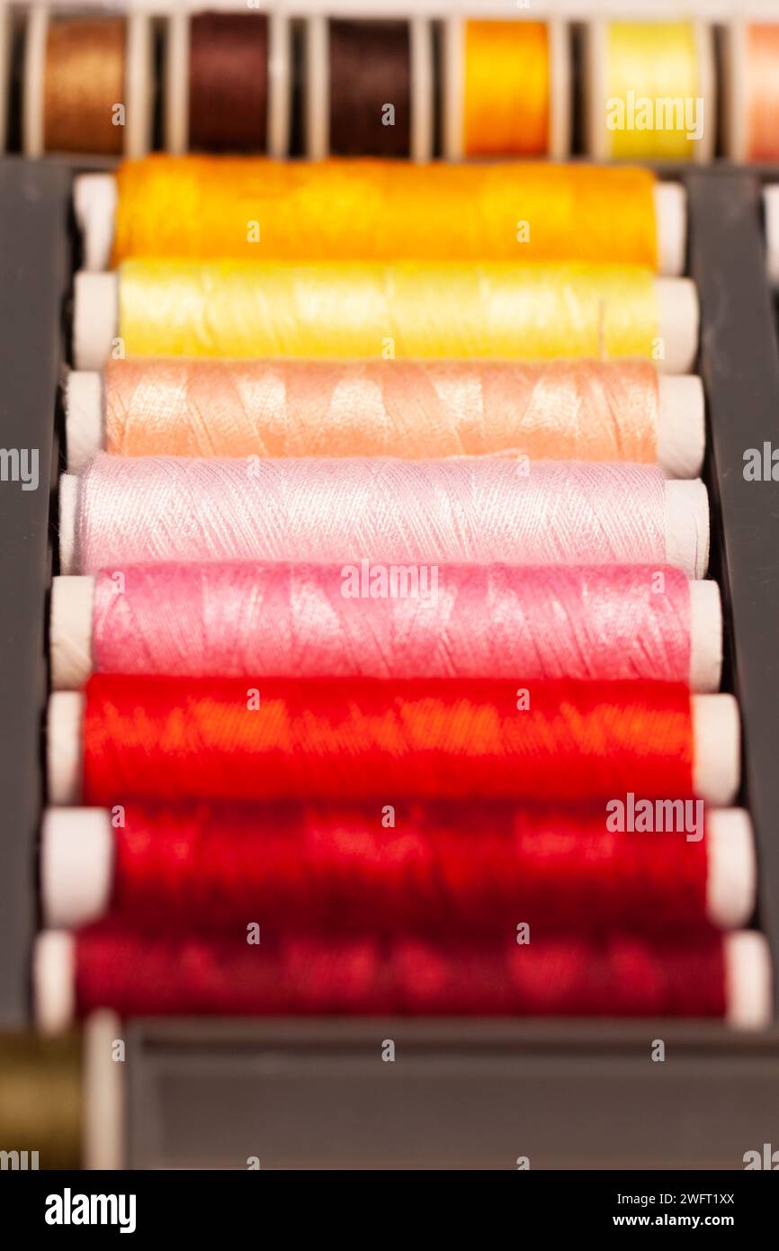 Set sewing accessories spools hi-res stock photography and images - Alamy